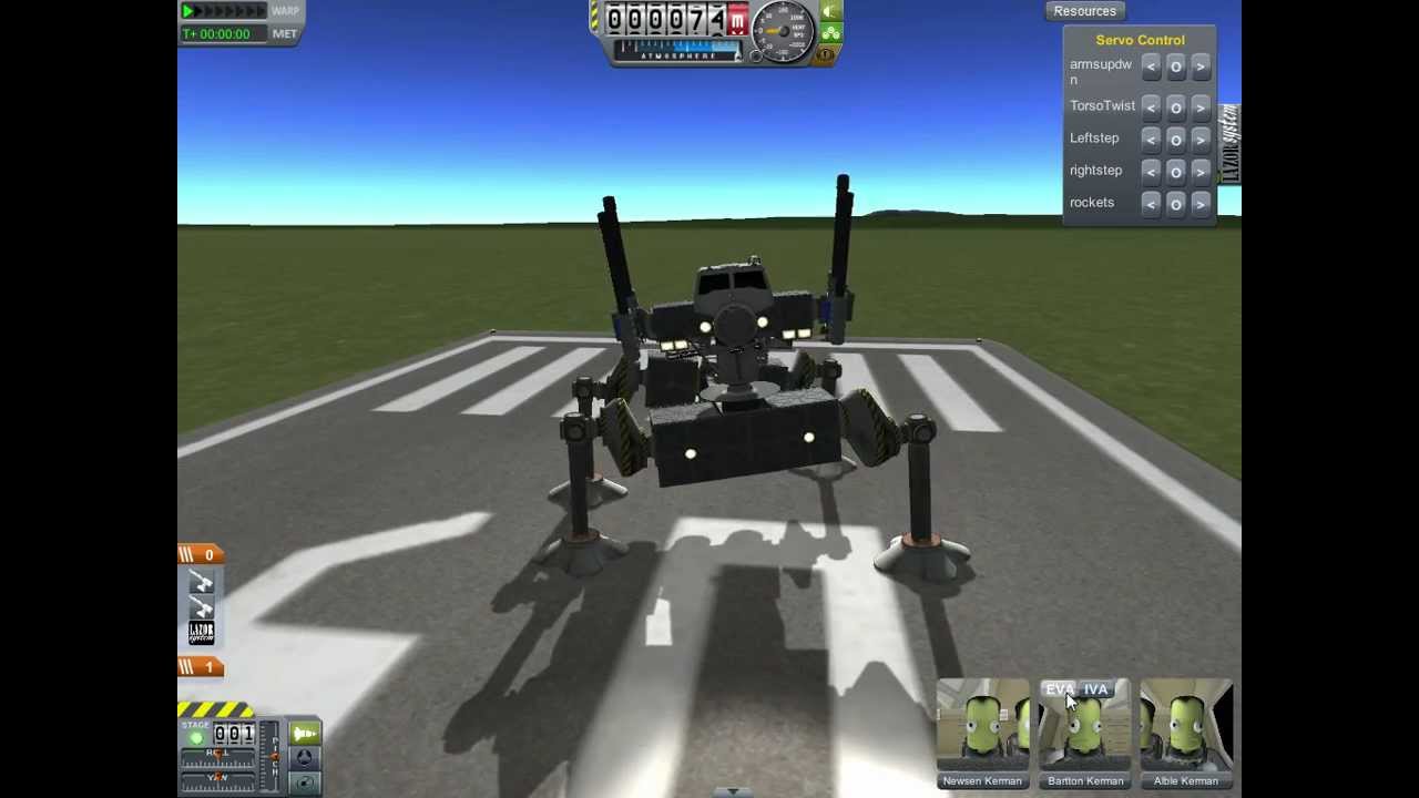 Kerbal space program walker mech - YouTube