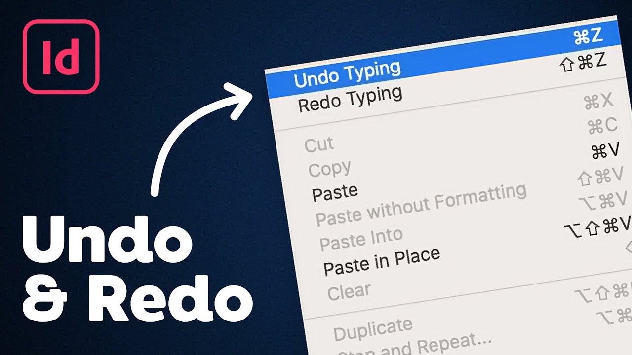 How To Undo In InDesign YouTube How To Undo In InDesign YouTube