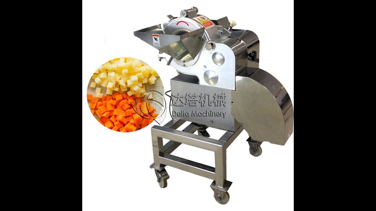carrot dicer carrot cube machine carrot cube cutter - YouTube