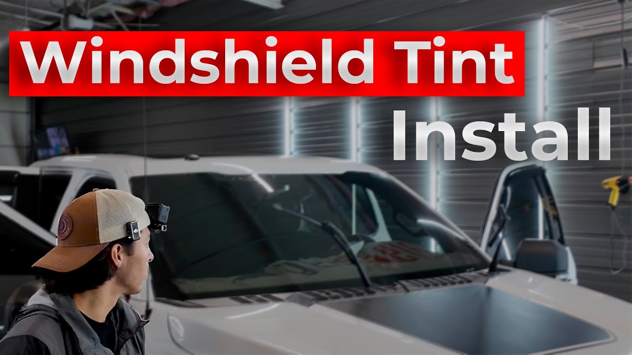 Tinting a Windshield the Easy Way! | For Beginners (reverse roll method ...