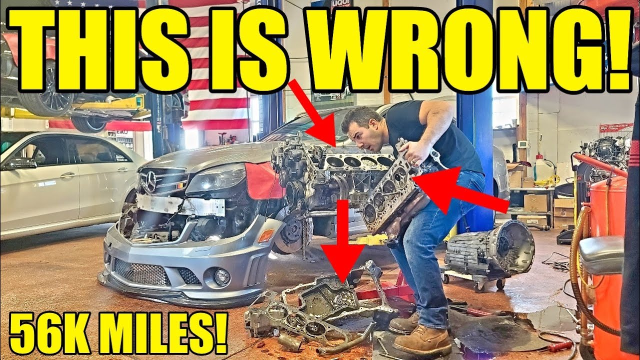 Taking Apart My Hand-Built C63 AMG V8 Engine That BLEW UP At 56,000 ...
