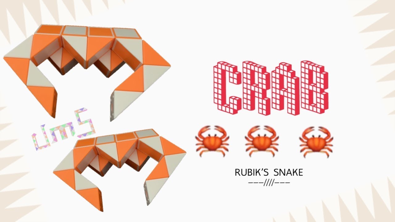 Rubik’s snake 24 : CRAB - Step by step & SLOW - YouTube