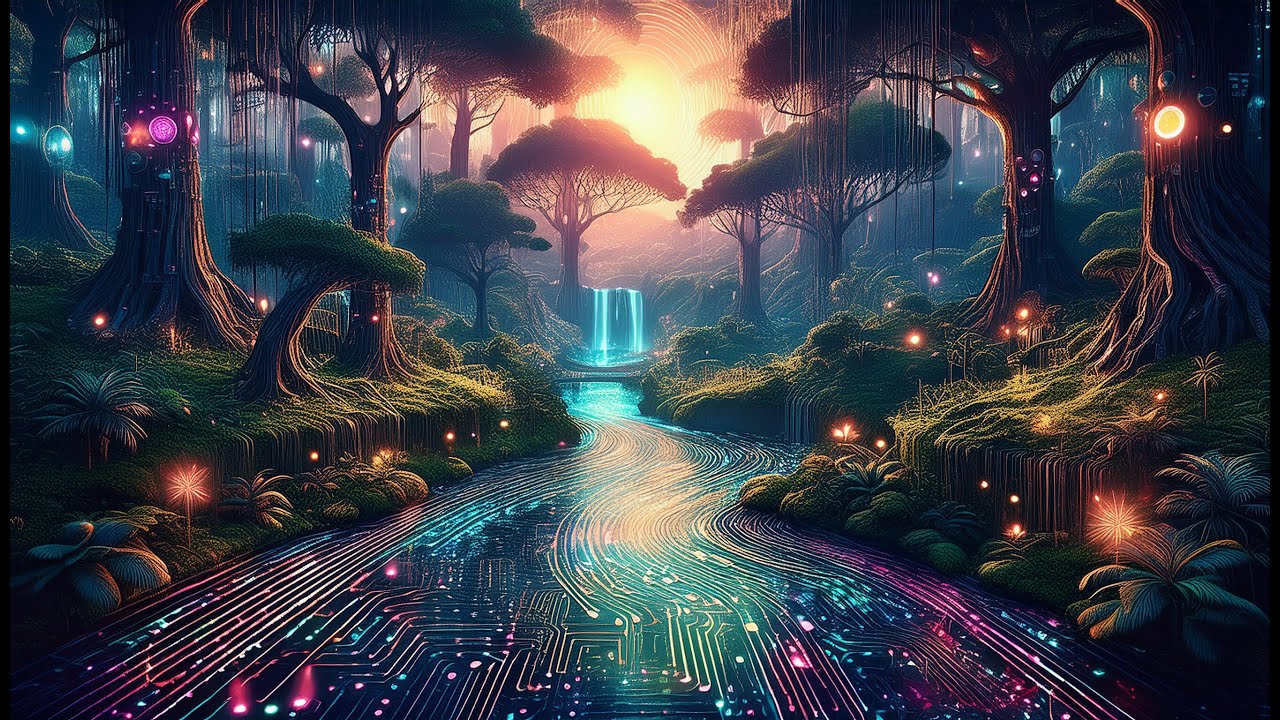 Lifeforms 👽 Journey through the digital forest 👽 Psytrance Mix and AI ...