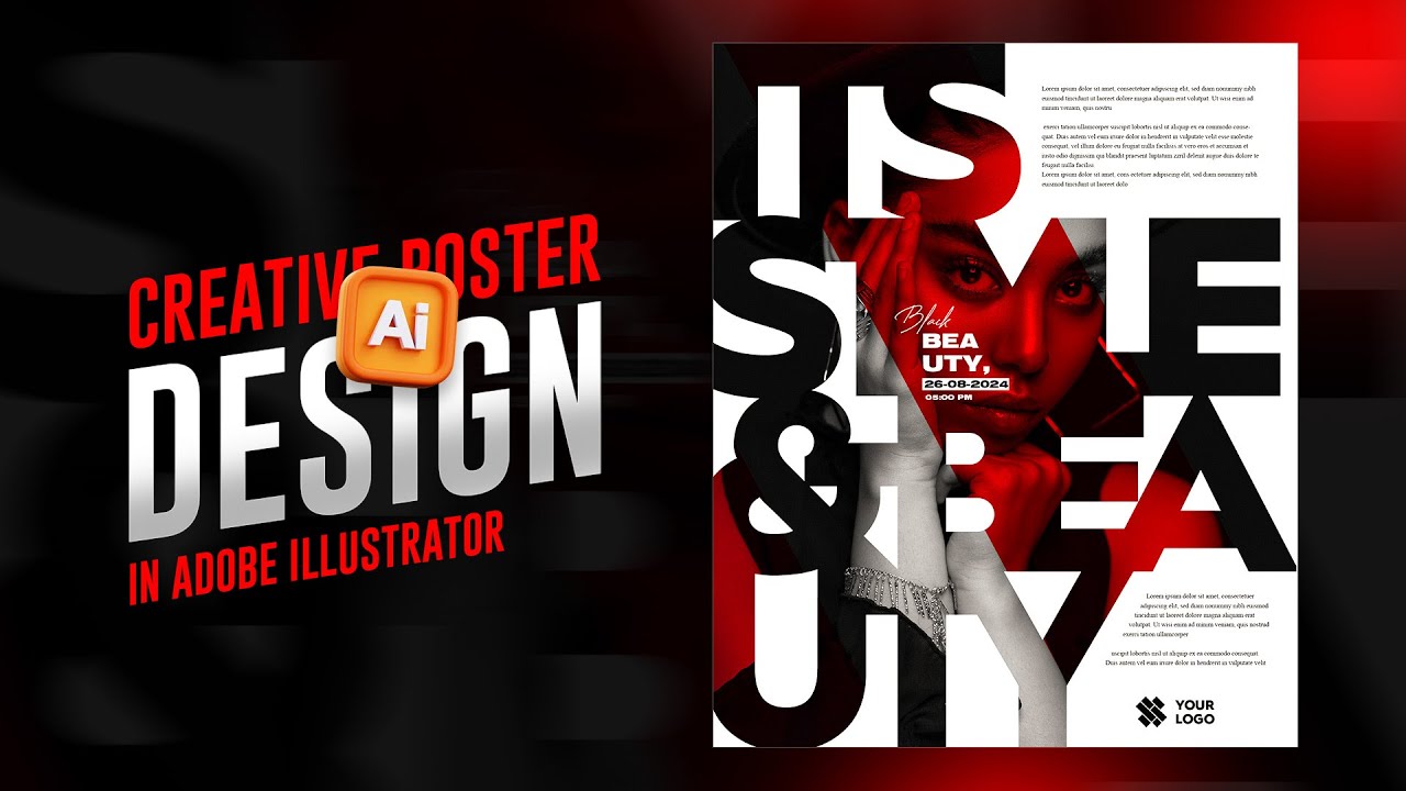 Modern Poster design in Adobe Illustrator I Illustrator Tutorial I ...