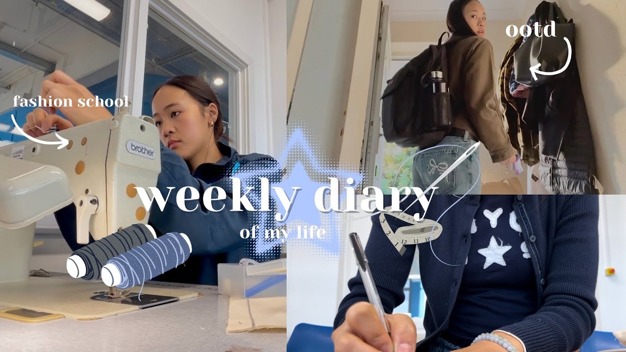 WEEKLY DIARY VLOG 📹 🦭 (fashion school,make up routine,day in my life ...