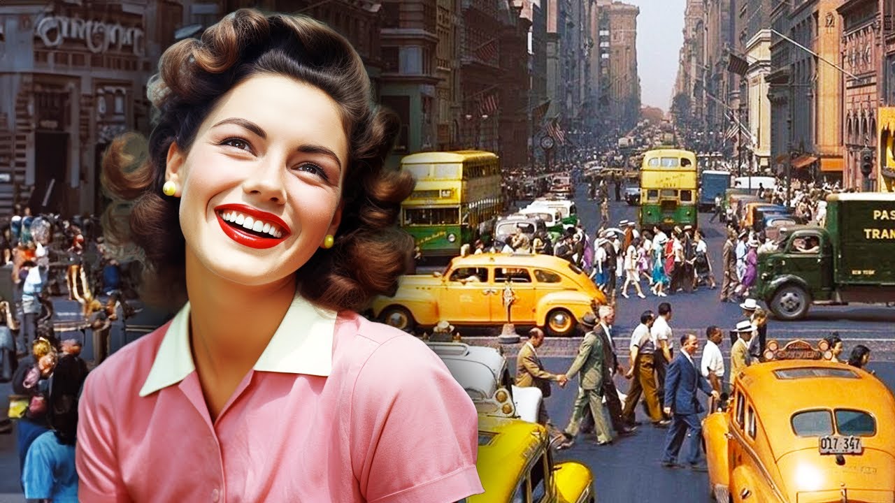1940's USA In COLOR - UNSEEN Post World War II Pictures (COLORIZED ...