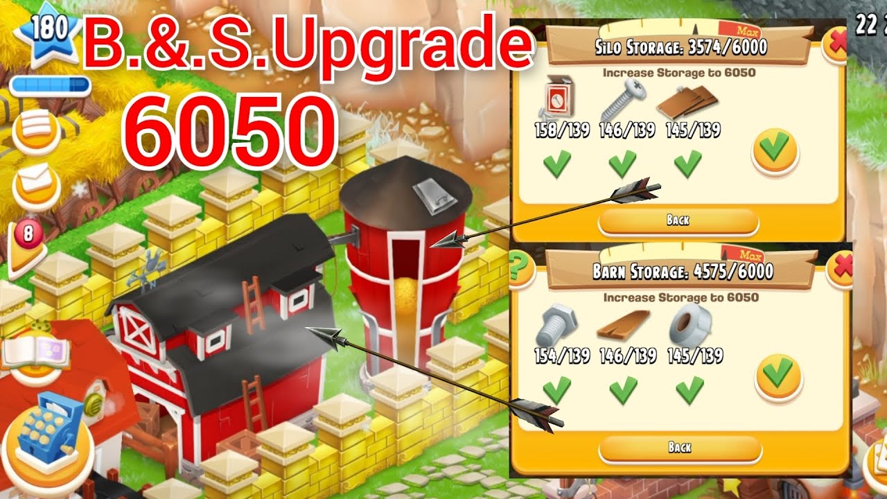 Hay Day How To Barn & Silo upgrade 6050 Level 180 Gameplay - YouTube