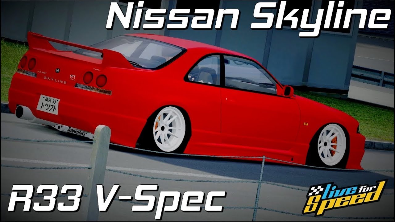 LFS - Nissan Skyline R33 V-Spec | GH MODS - 1080p 60FPS - YouTube
