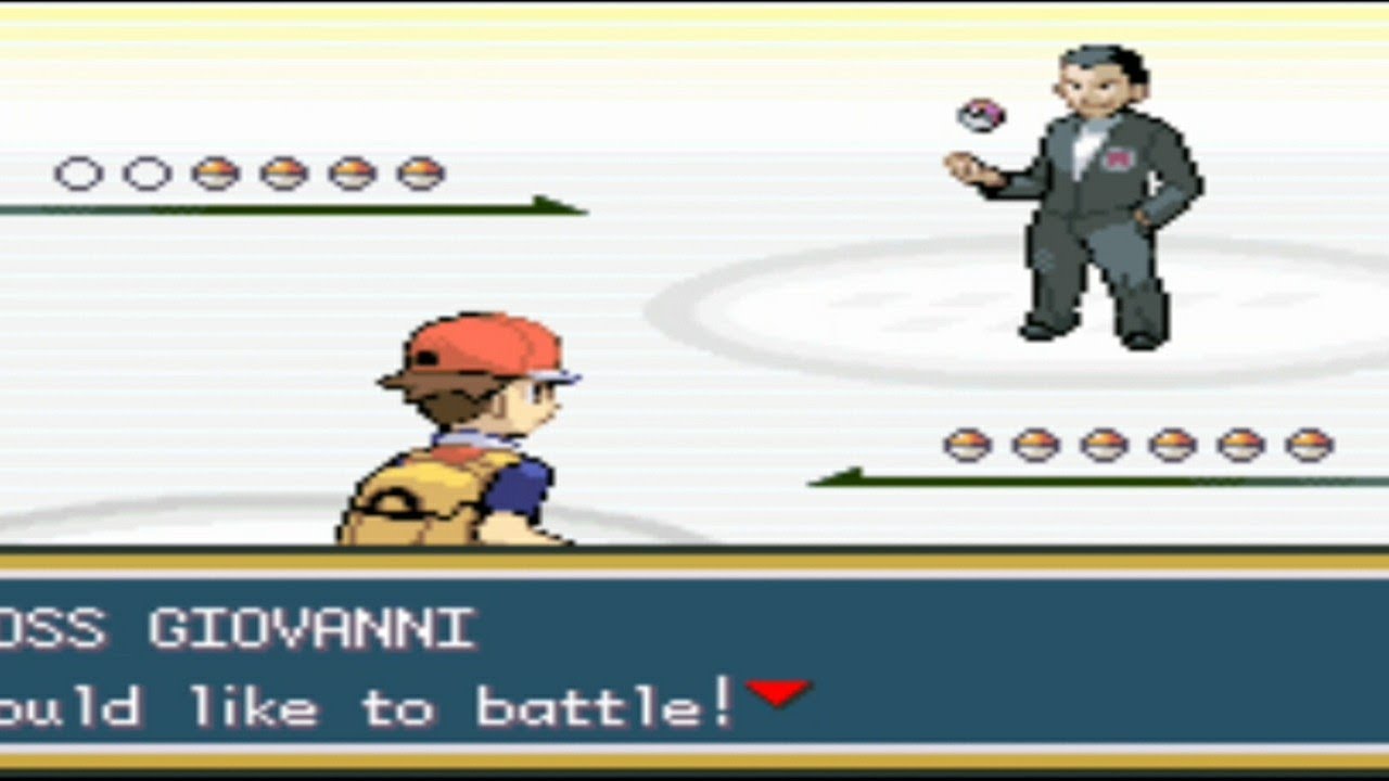 Pokemon Fire Red - Team Rocket Boss 2nd Battle: Giovanni - YouTube
