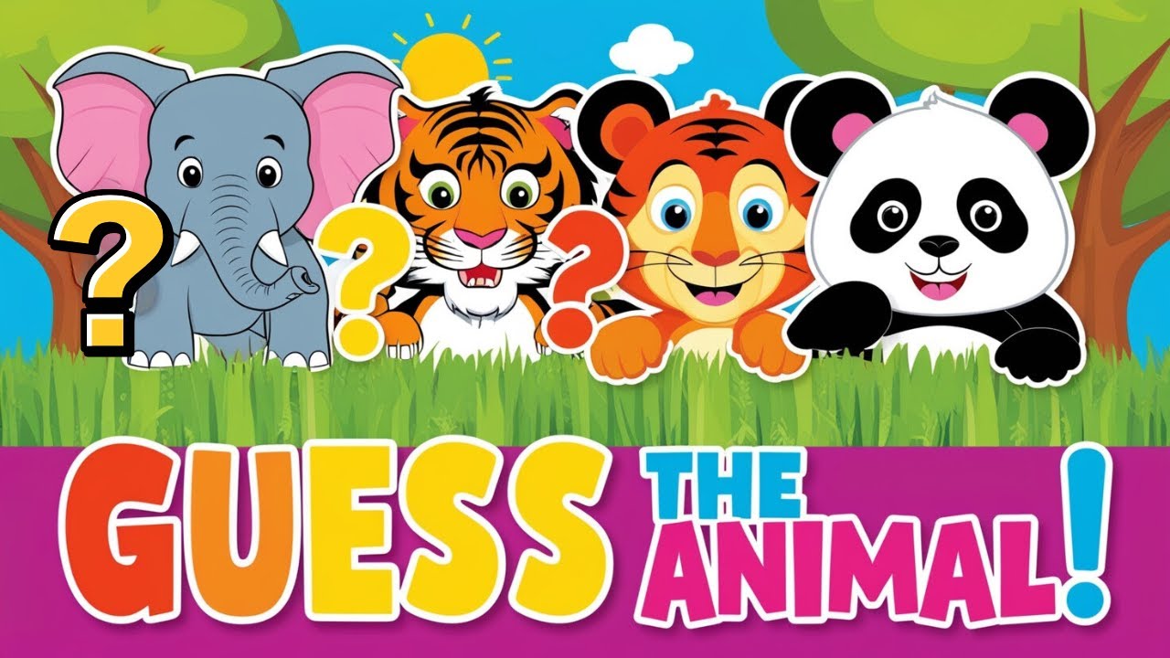 Fun Animal Guessing Song for Kids | Learn Animal Names with Sounds ...