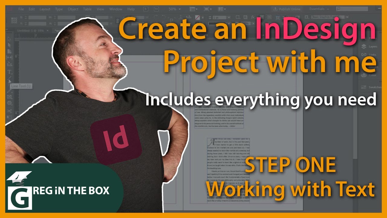InDesign STEP 1 - LET'S GET STARTED! Working with Text - YouTube
