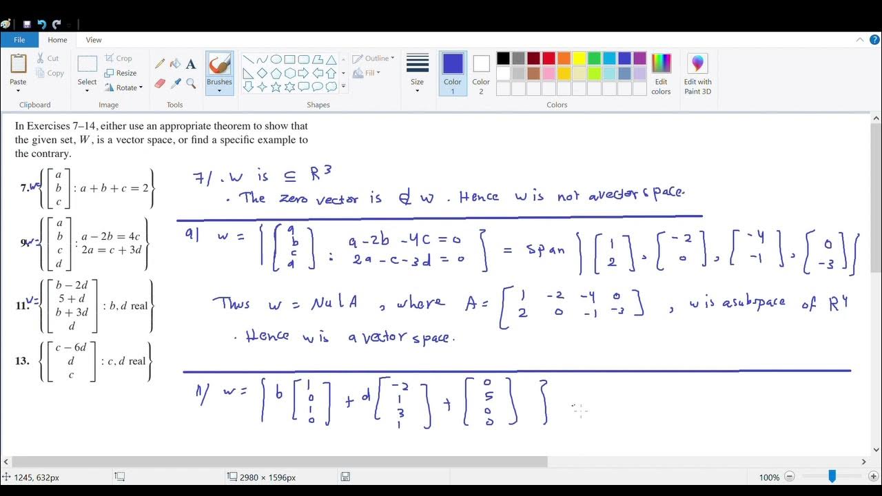 (sec4 .2): Null & Column Spaces, Linear Transformations. - YouTube