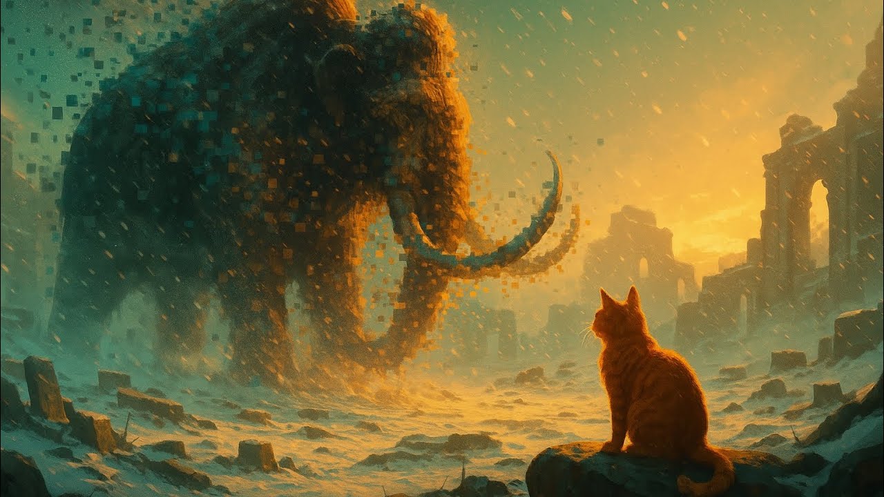 Can an orange tabby cat solo a mammoth? - YouTube
