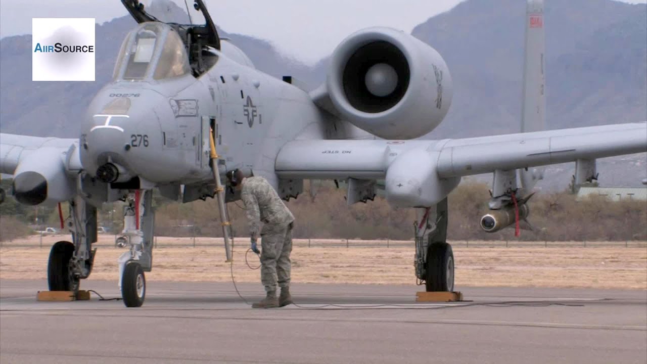 Maintenance Airmen Work on A-10 Thunderbolt II's, Refueling. - YouTube