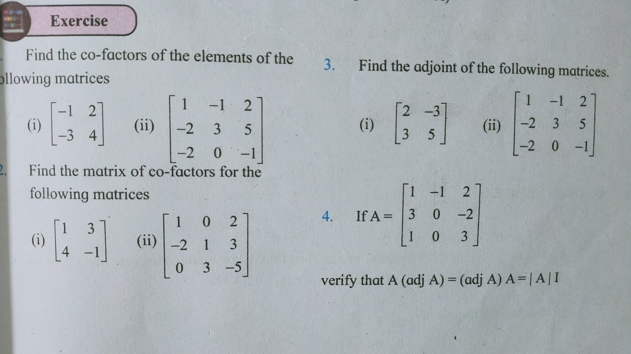 Matrices Exercise 2.2 Part 1 Class 12 HSC Maharashtra Board New ...