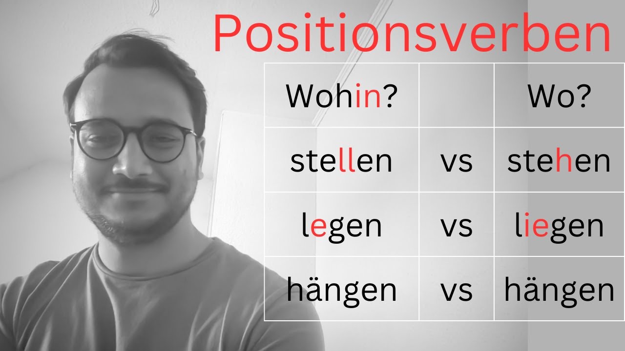 German A2 (Session 4, Part 3): Positionsverben - YouTube