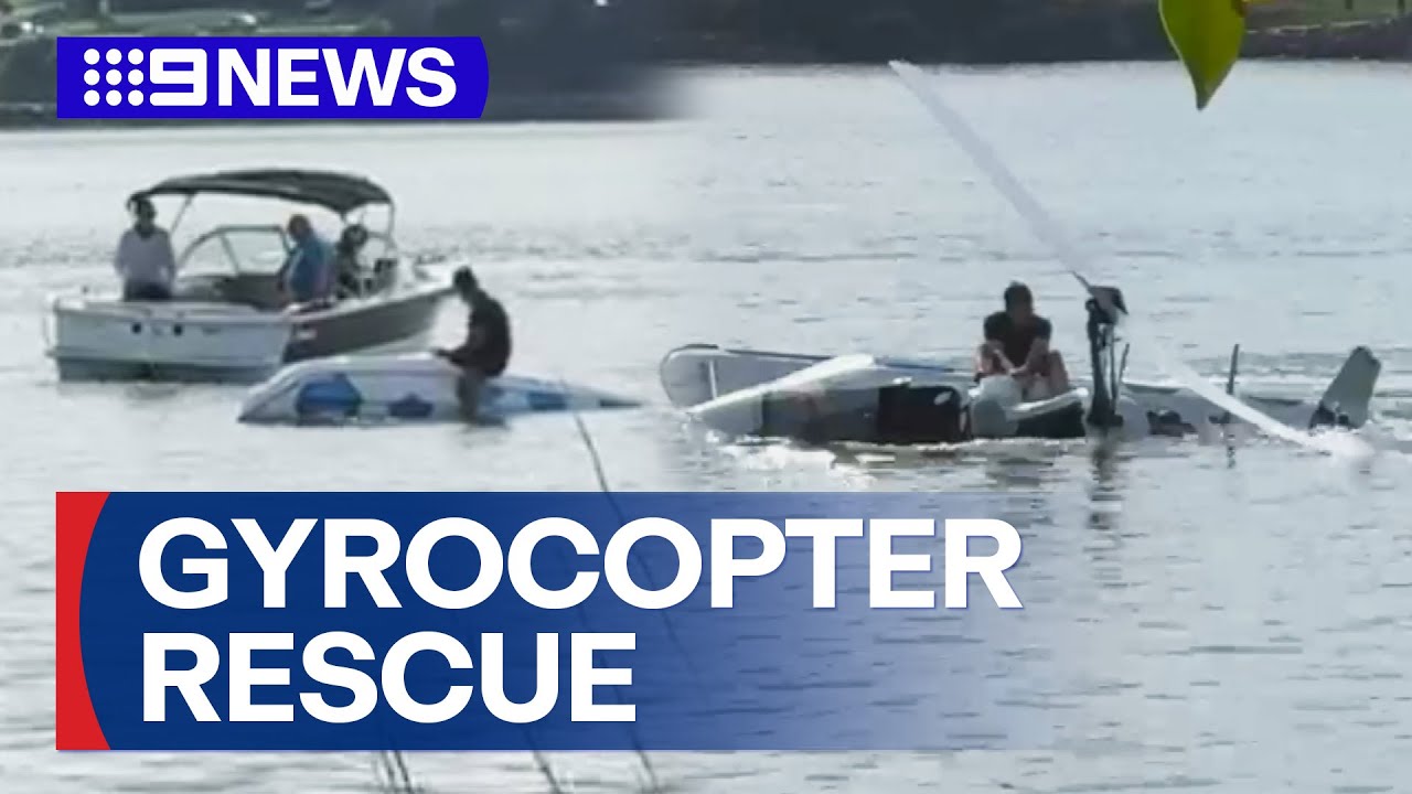 Two rescued from crashed gyrocopter off NSW coast | 9 News Australia ...