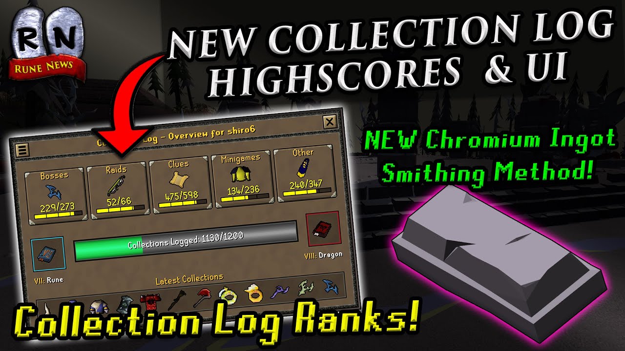 Jagex Gave Players a NEW COLLECTION LOG SYSTEM in Oldschool Runescape ...