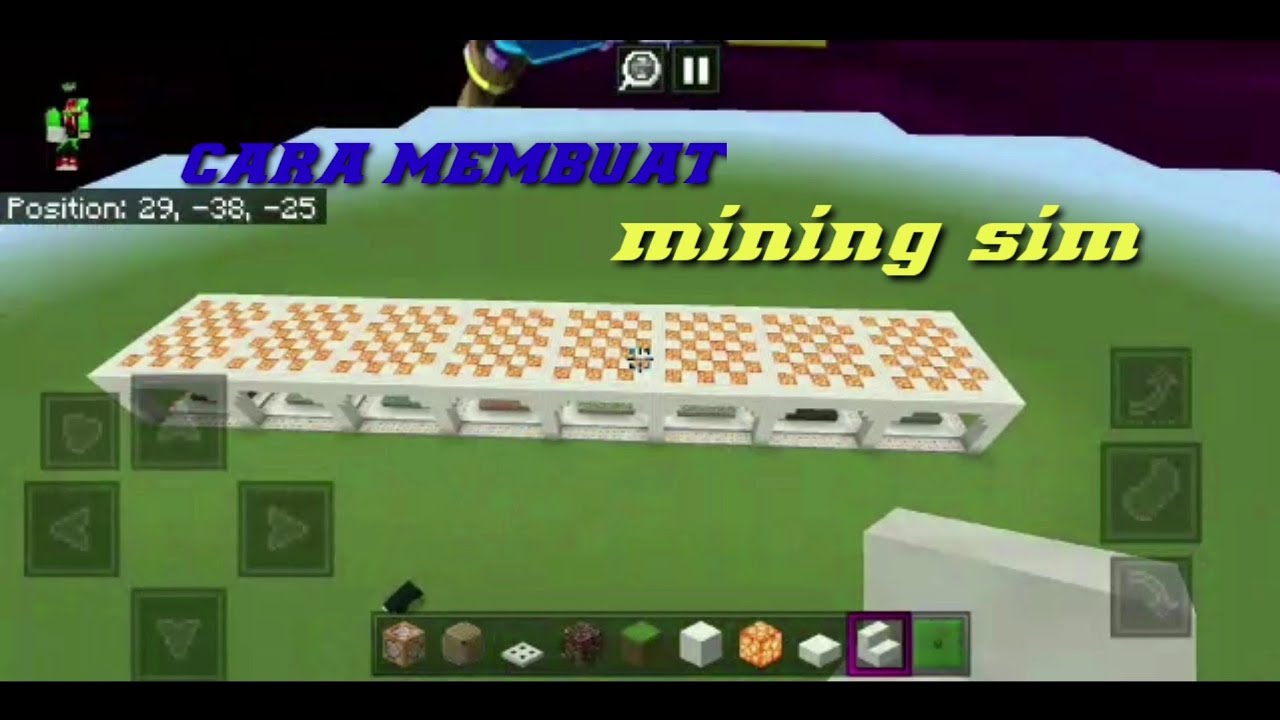 cara membuat mining sim di minecraft - YouTube