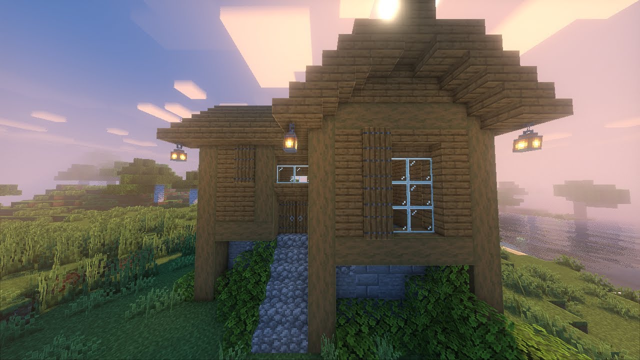How buildng starter house in Minecraft - YouTube