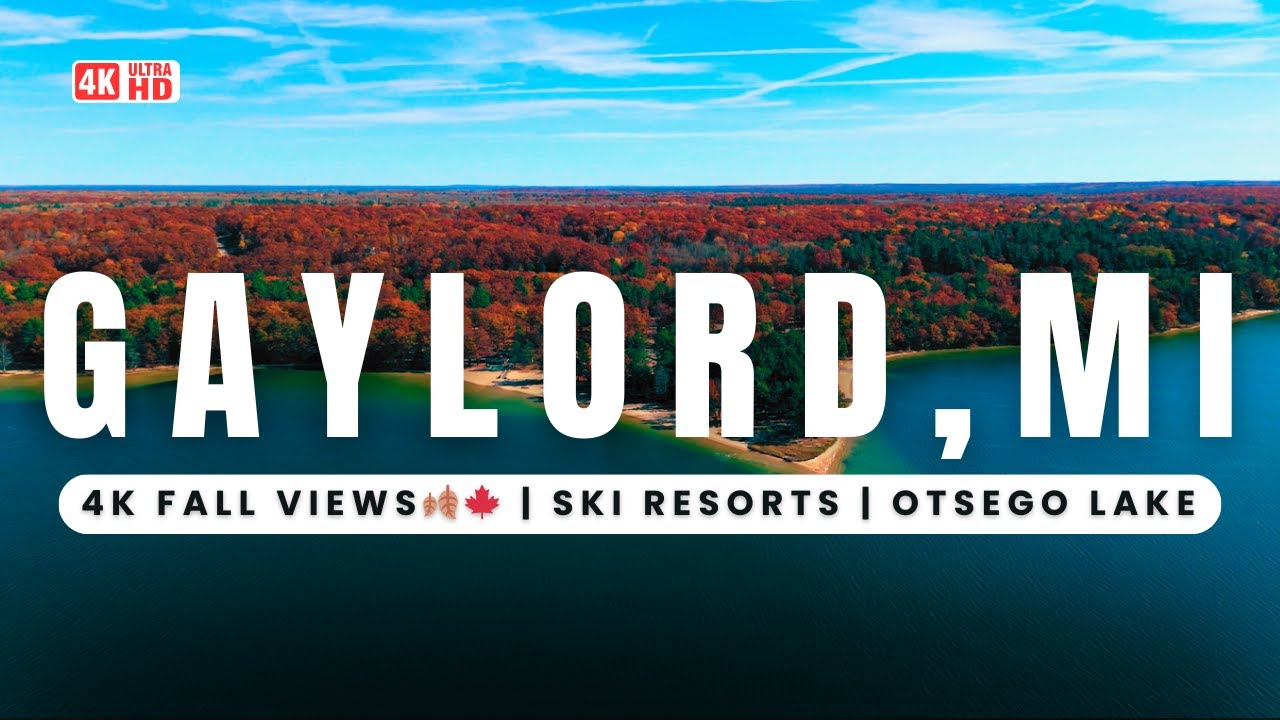Breathtaking Fall Drone Tour of Gaylord, Michigan 🍂🍁 | Ski Resorts ...