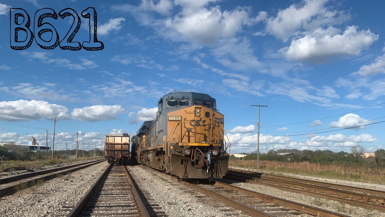 Csx B621 in Plant City, FL (Ft. Norfolk Southern + CM40-8 7799) - YouTube