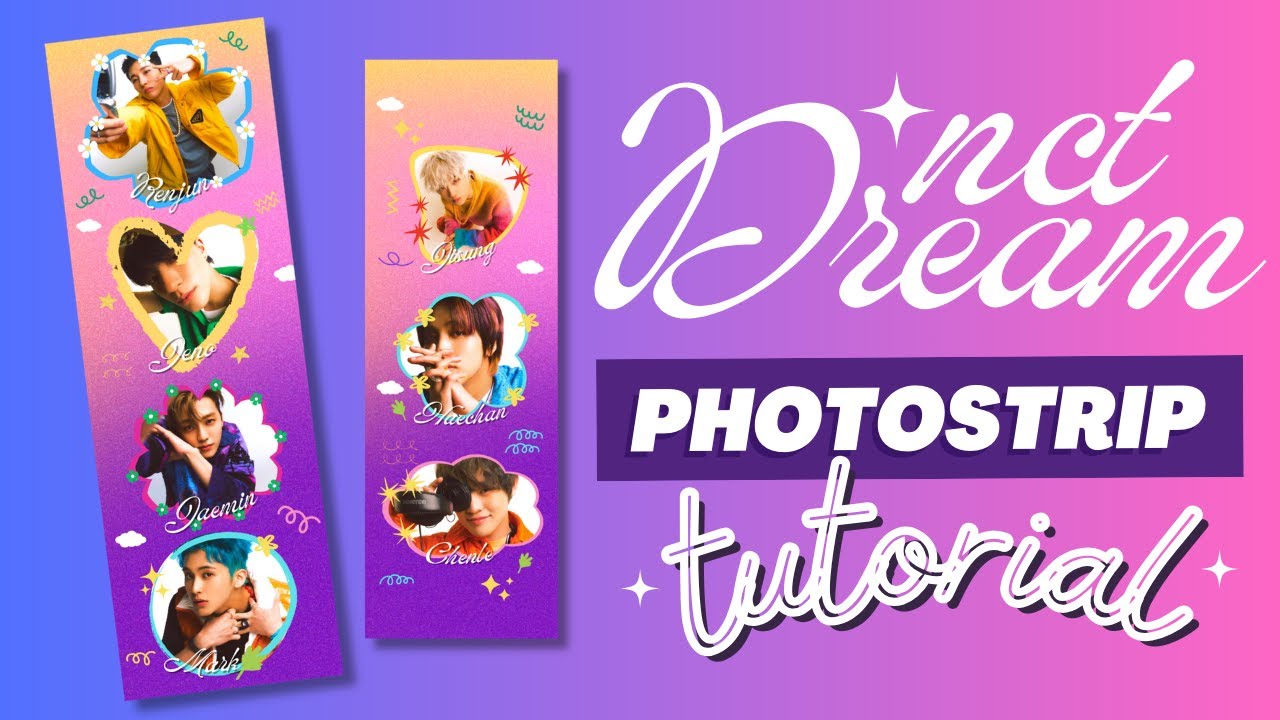 NCT Dream - Kpop Photostrip Tutorial in Canva | Kpop Graphic Design ...
