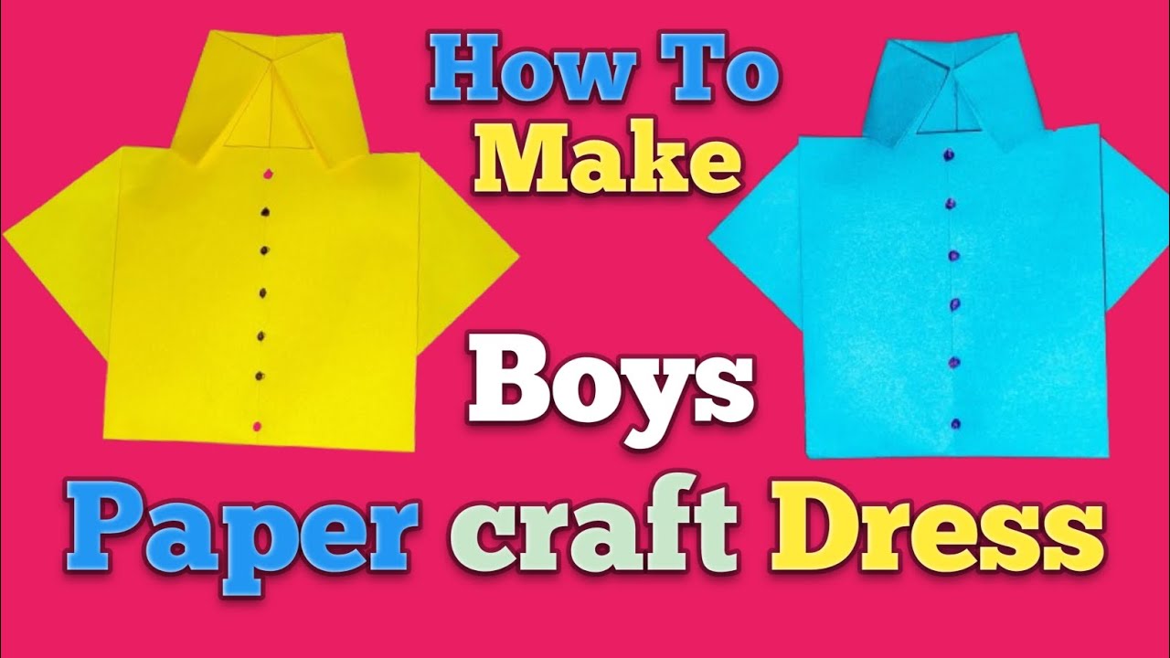 Paper craft Boys dress || How to make paper dress|| Boys dress in paper ...