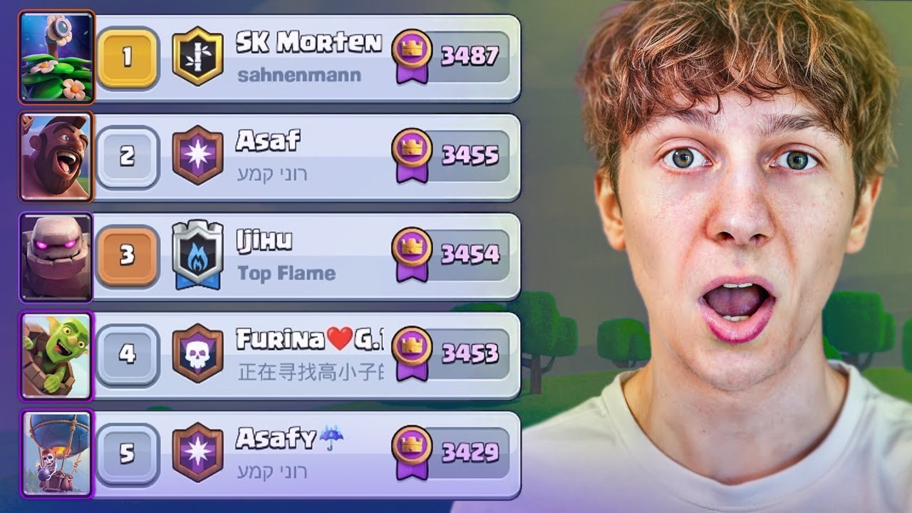 CZYM GRA TOP 5 GRACZY CLASH ROYALE? + na początku wpadłem na najgłupszy ...