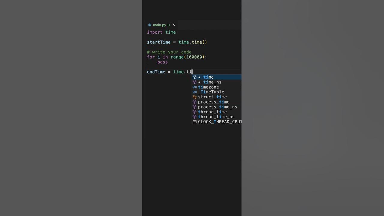 Mastering Python Tips And Tricks Time Execution Code🔥🔥 Shorts Freecoder Python Youtube