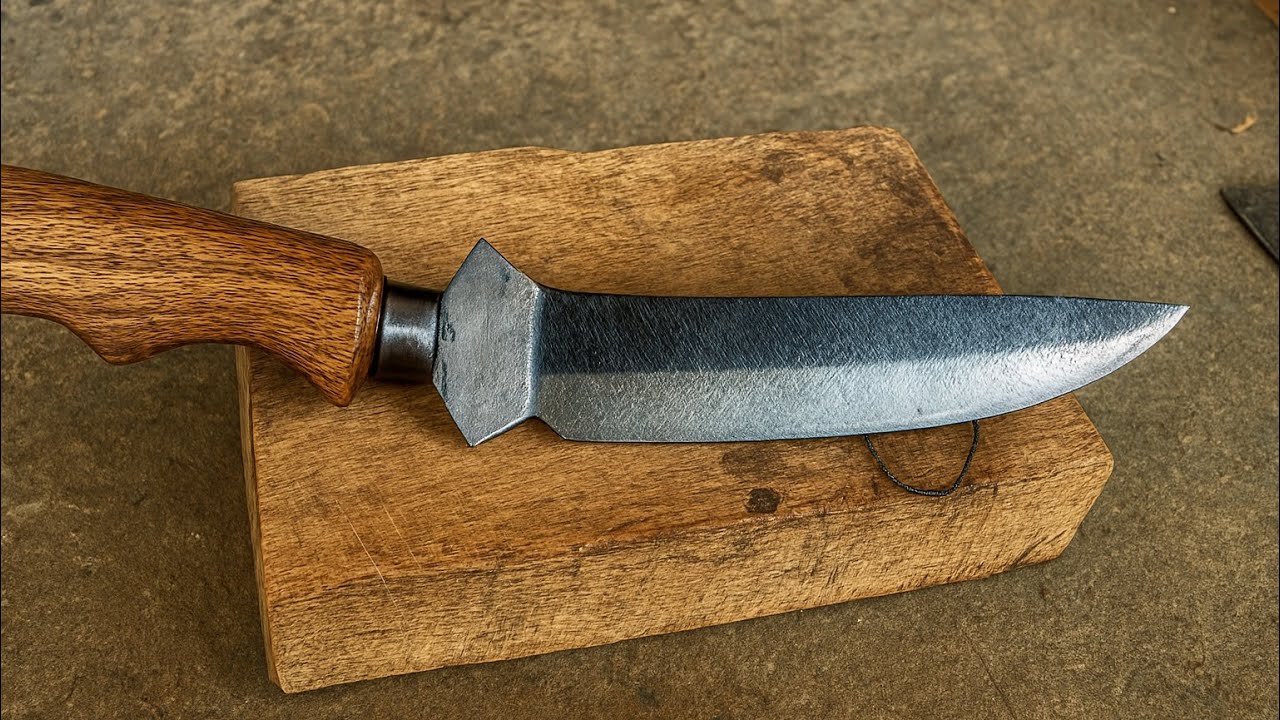 I turned rusty file into beautiful knife - YouTube