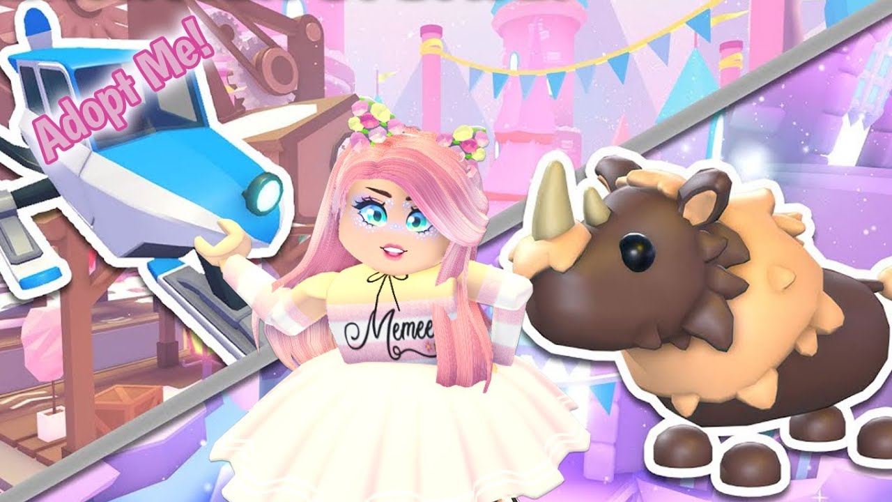 Adopt Me Winter Update week 5 Wooly Rhino and Legendary Ice Plane # ...