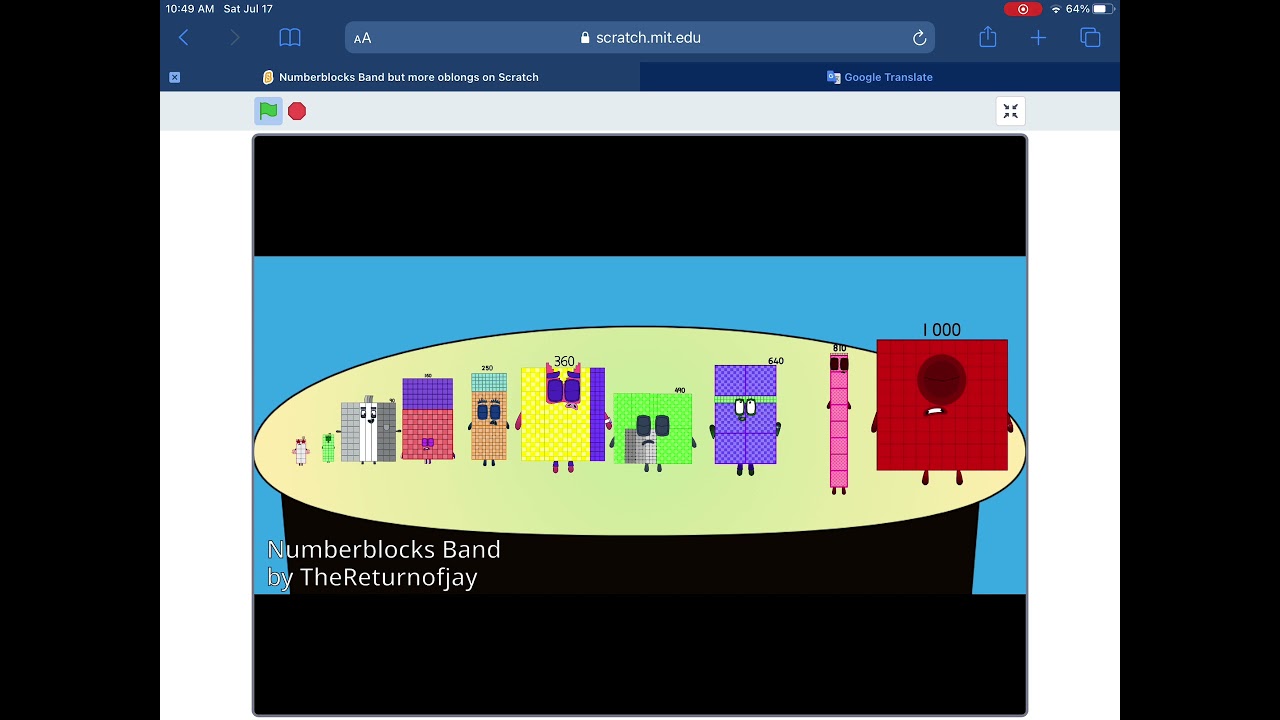 Numberblocks band oblongs for( 133 The Creator) - YouTube