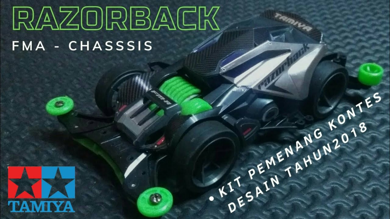 Unboxing & Review - Merakit - RAZORBACK - TAMIYA Mini 4WD FMA Chassis ...