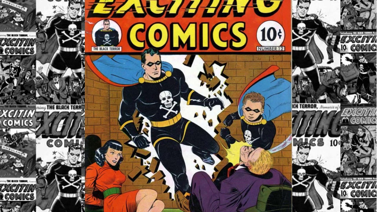 EXCITING COMICS FEATURING THE BLACK TERROR COVER HISTORY! - YouTube