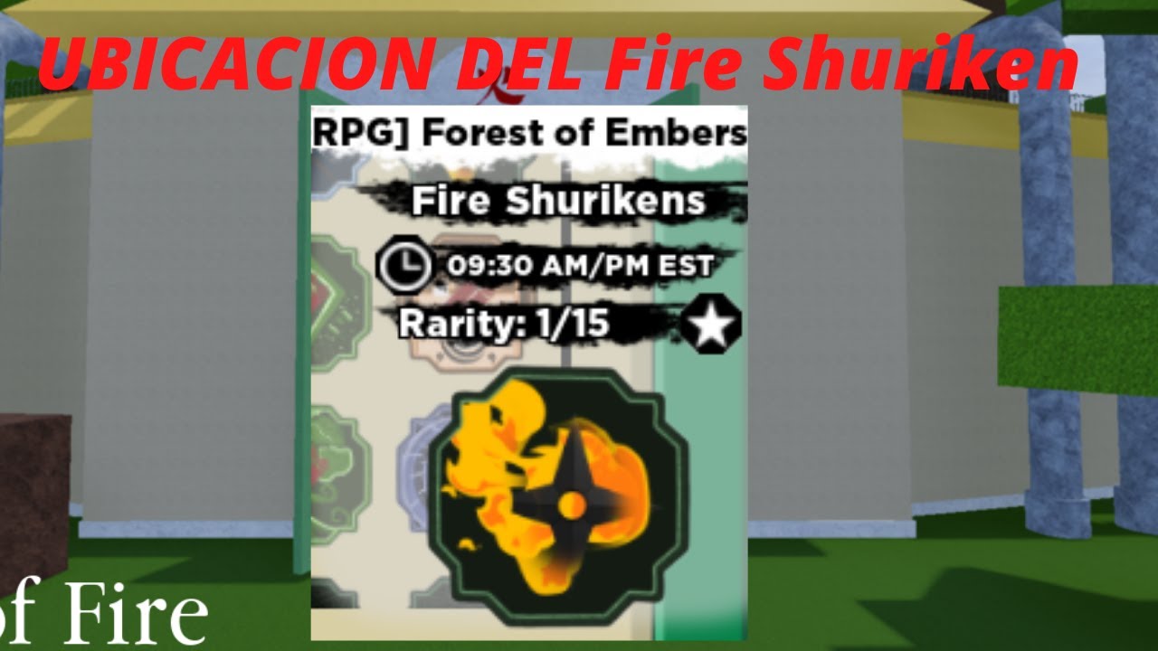 ubicación del fire shuriken -shindo life - YouTube