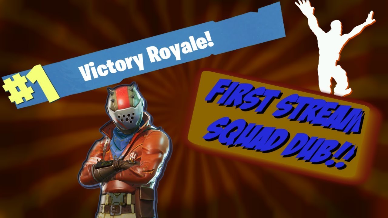 First Fortnite LIVE Stream Squad Win!!!- Realistic Gaming - YouTube