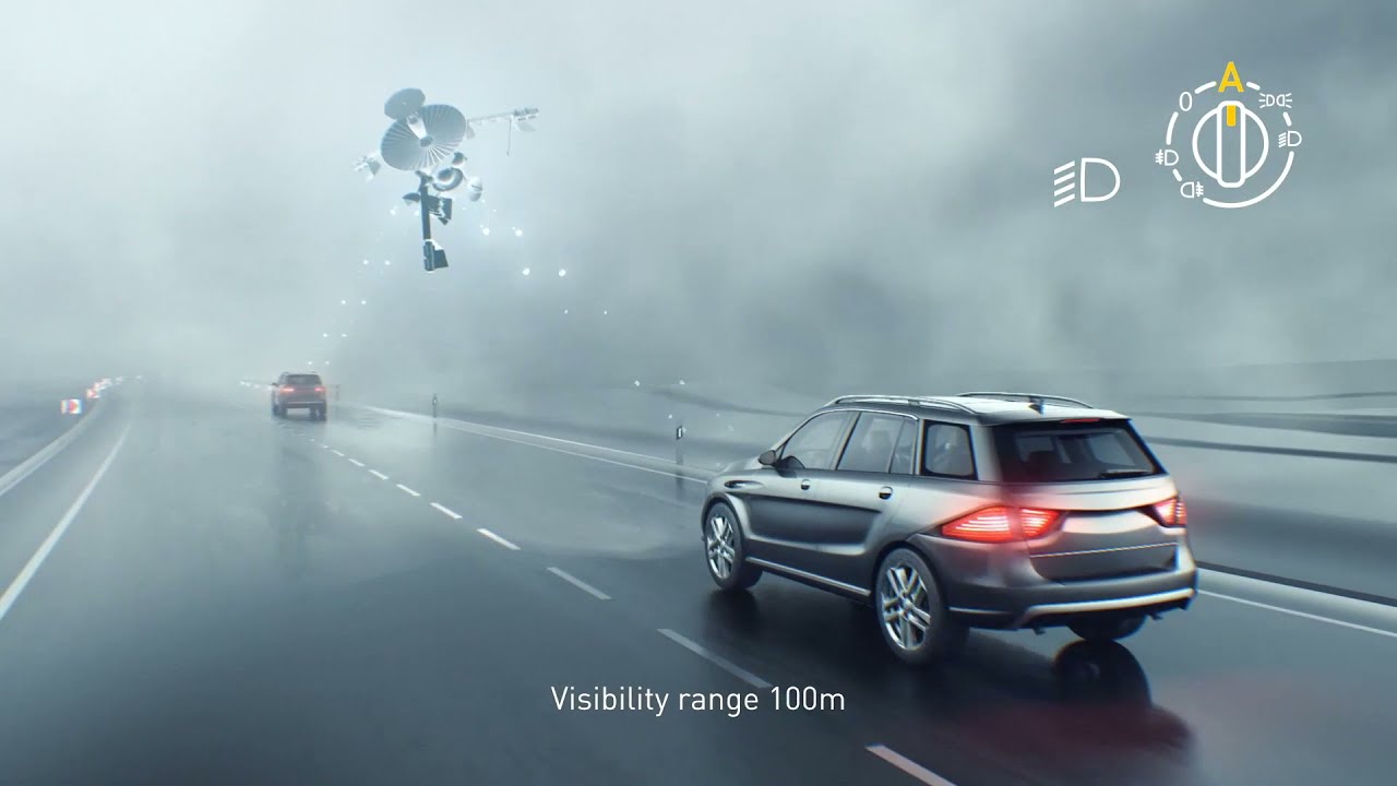 Safe car driving in fog with the visibility sensor of Preh Automotive ...