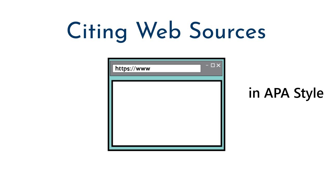 Citing Web Sources in APA Style - YouTube