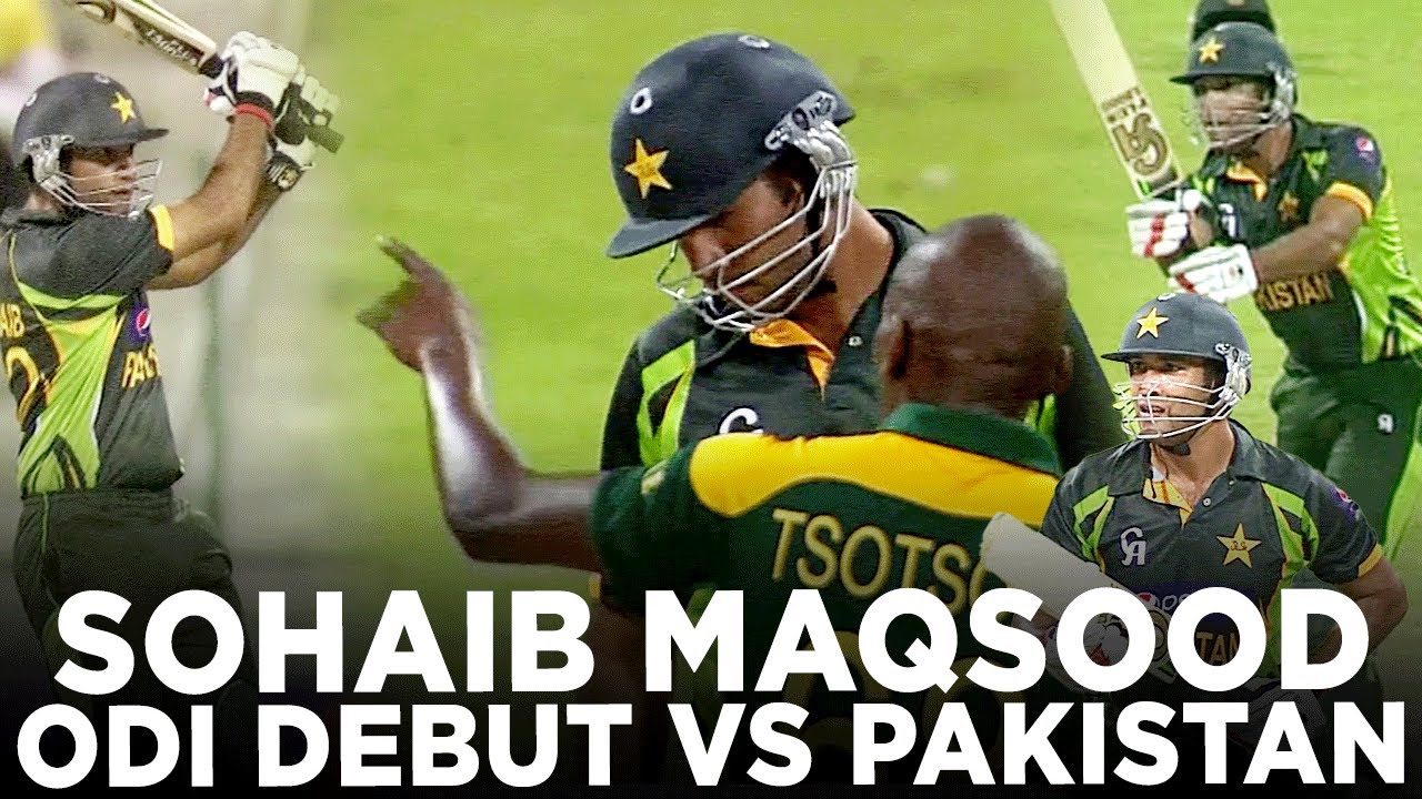 Sohaib Maqsood ODI Debut | Scoring 56 Runs vs South Africa in Abu Dhabi ...