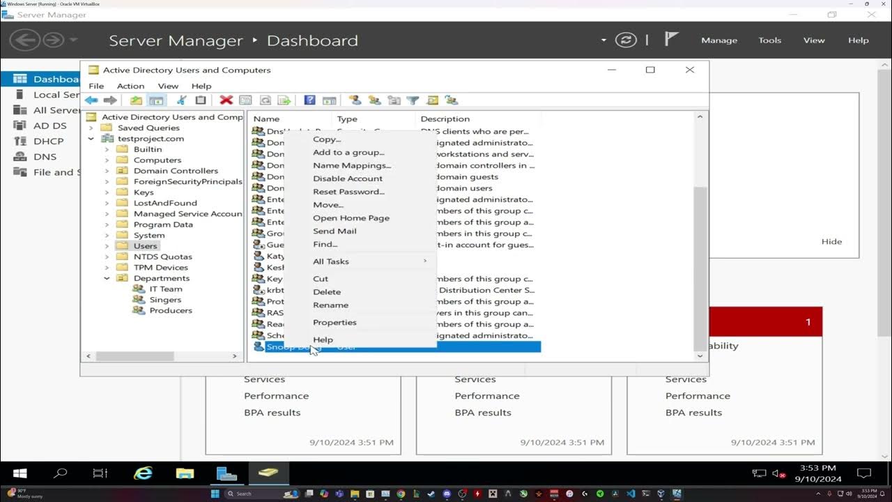 How to create Organizational Units OUs and Groups in Active Directory - YouTube