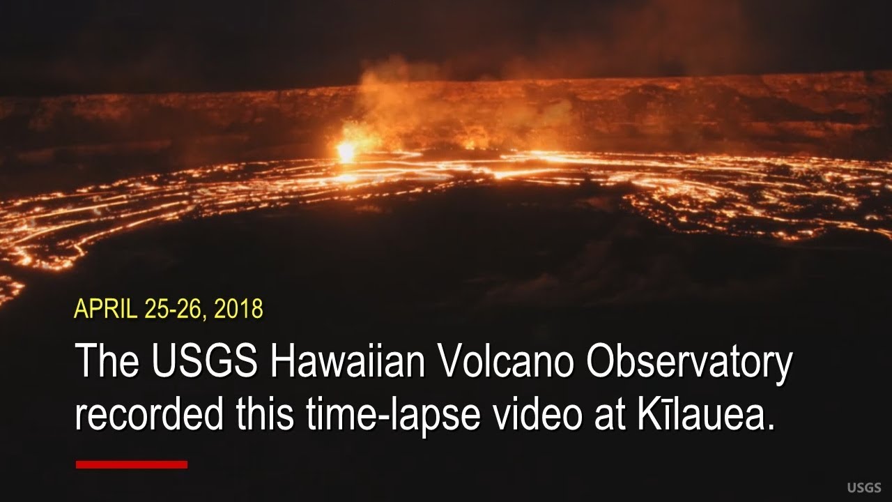 Time-Lapse Captures Volcano Lava Lake Overflow (Apr. 26, 2018) - YouTube