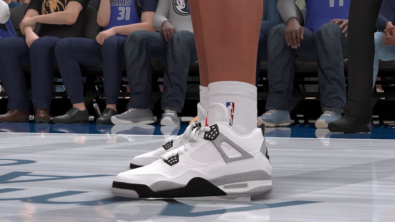 NBA 2K25 Next Gen Shoe Creator - Air Jordan 4 "White Cement" - YouTube