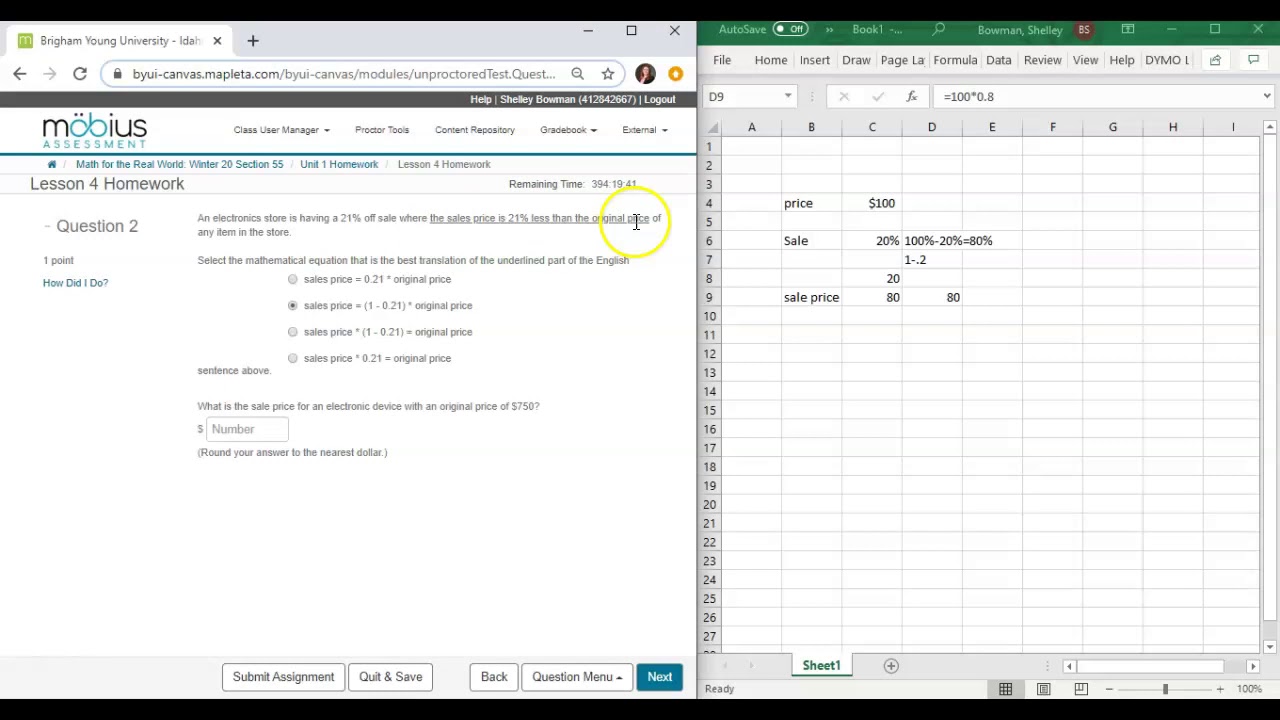 Lesson 4 homework question #2 - YouTube