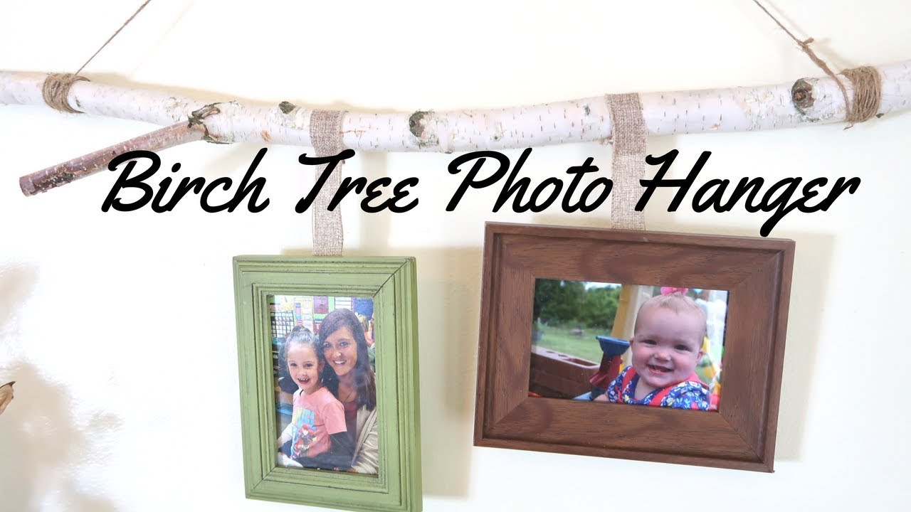 RUSTIC DIY PHOTO HANGER | BIRCH TREE DIY | PHOTO BIRCH TREE HANGER ...