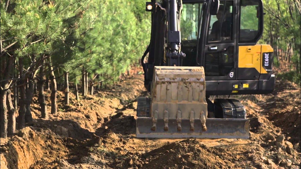Volvo EC60E compact excavator promotional video - YouTube
