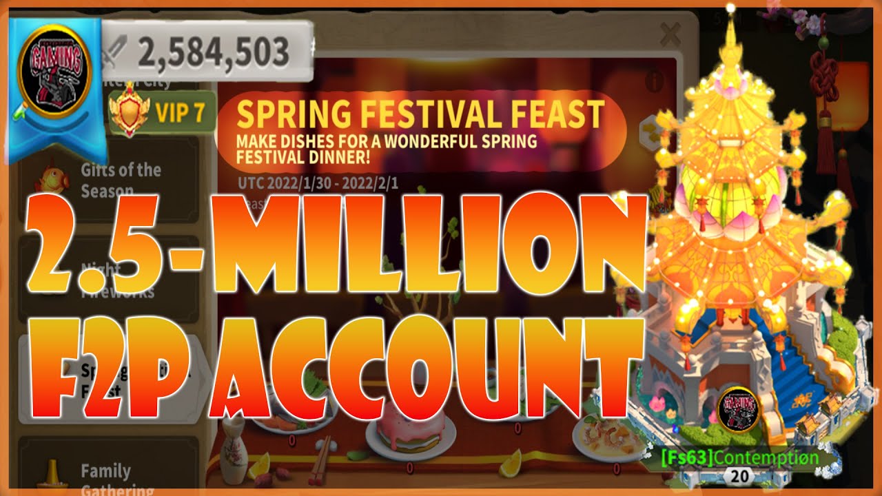 Reaching 2.5-Million Power on my Free To Play Account in Rise of ...