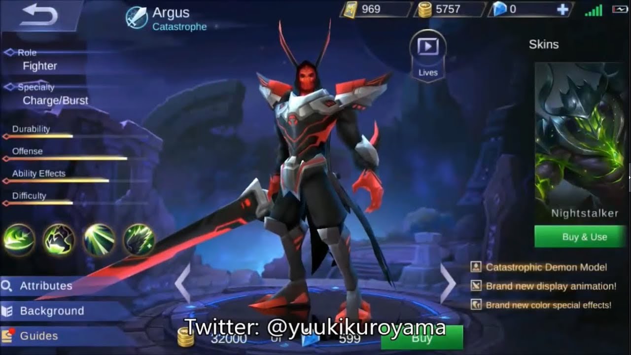 MOBILE LEGEND | ARGUS NEW SKIN SKIN GAMEPLAY---SKIN GIVEAWAY--- - YouTube