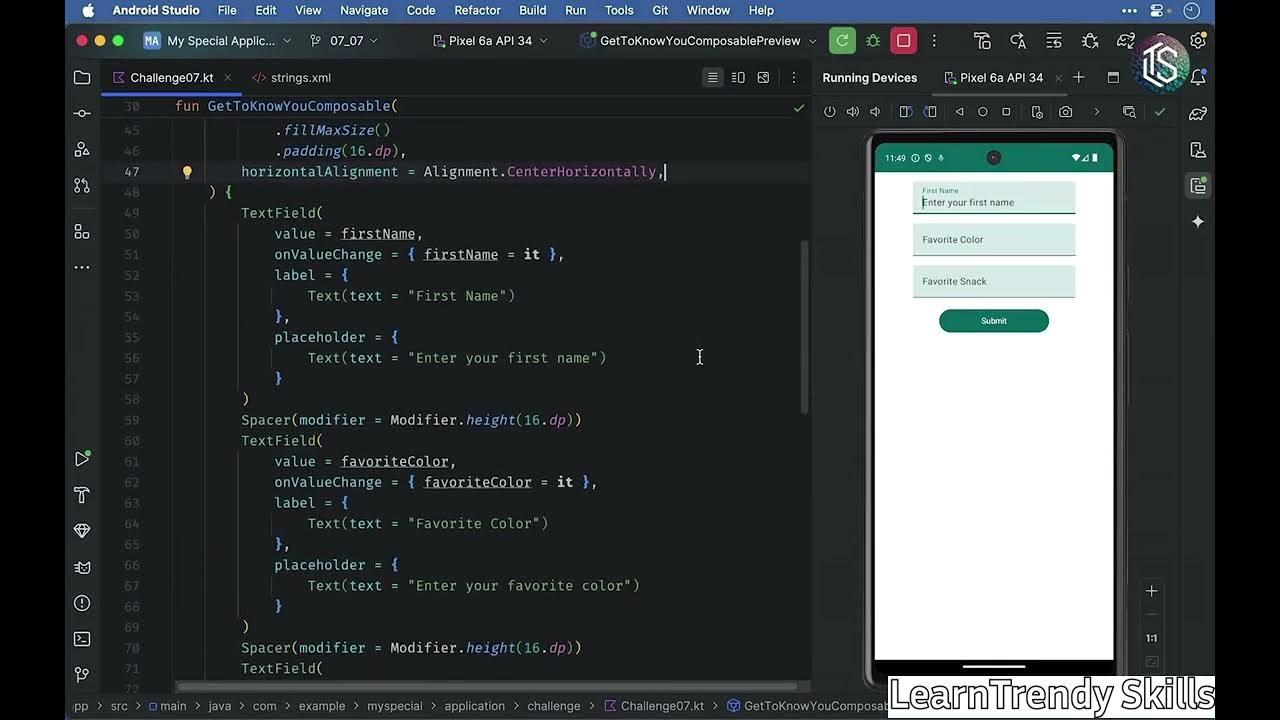 Solution: Get to Know You | Android Development Challenge Explained - YouTube