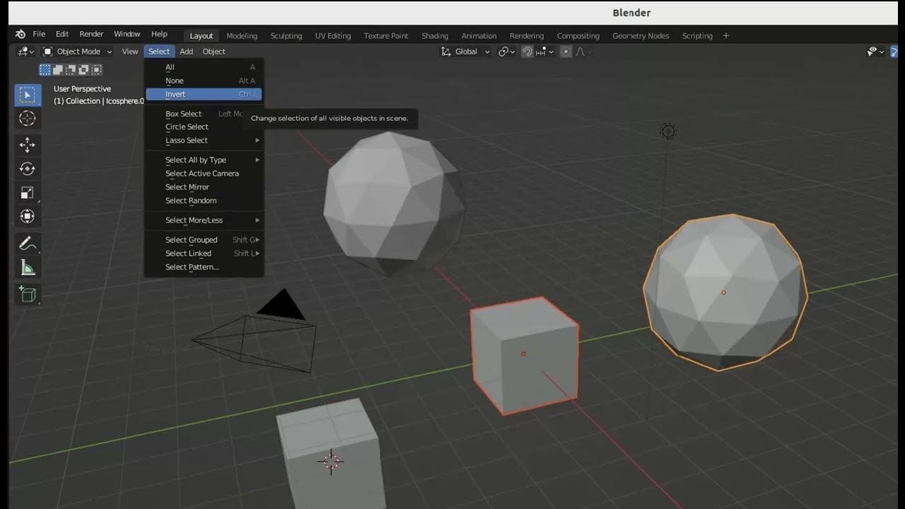 Blender Select Invert - iLearn @ Pfelz.Click to use Blender - YouTube